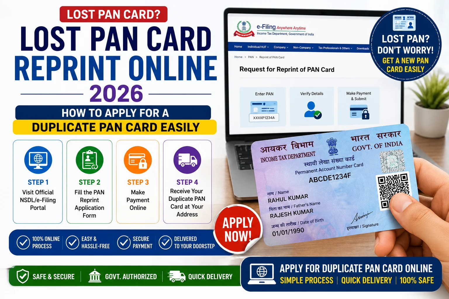 PAN Card Apply Online 2026: Registration, Documents & Application Process